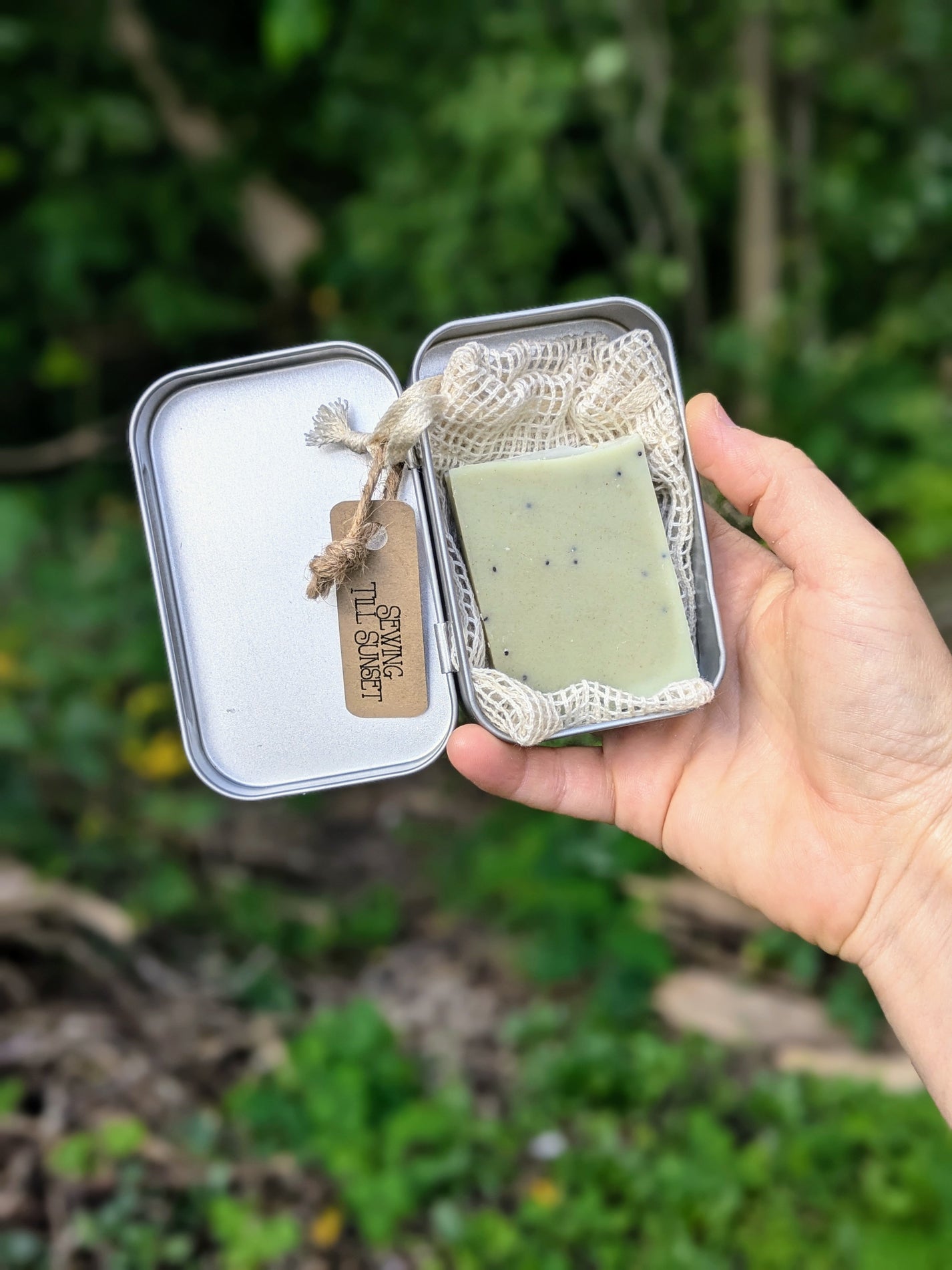 Soap Travel Tin | Mini Organic Soap & Crocheted Soap Saver Bag in a Me – Botany Barn Canada