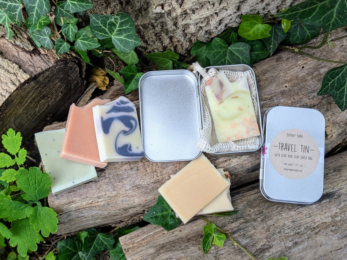 Soap Travel Tin | Mini Organic Soap & Crocheted Soap Saver Bag in a Me – Botany Barn Canada